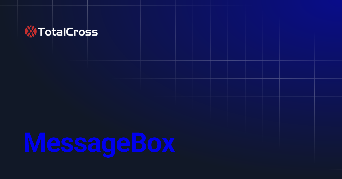 MessageBox | TotalCross Platform