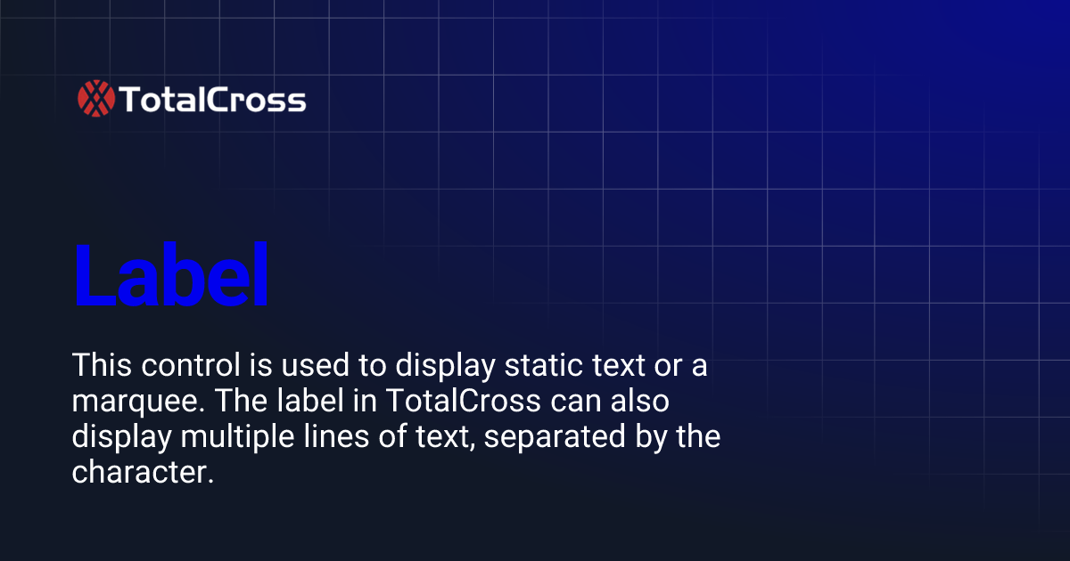 Label | TotalCross Platform